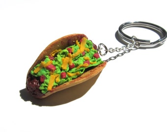 Unique taco keychain related items | Etsy