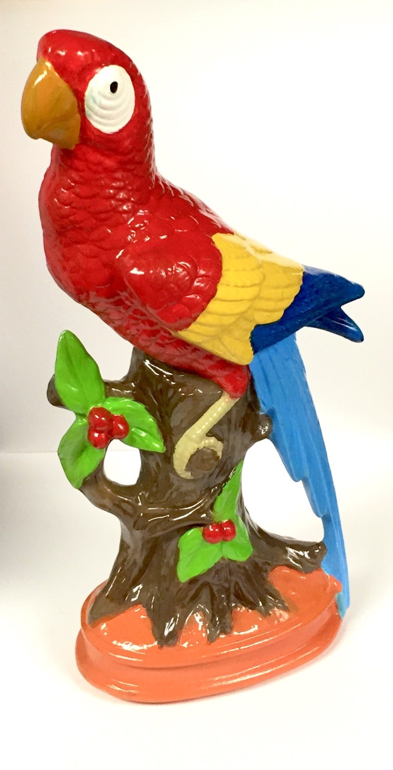 FANTASTIC Hand-painted Colorful Ceramic Parrot