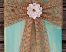 Unique burlap and teal related items | Etsy