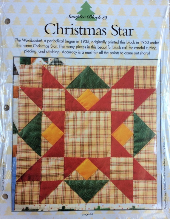 Christmas Star Quilt Block Of The Month from Lonestarblondie on Etsy Studio