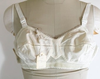 White cotton bra | Etsy