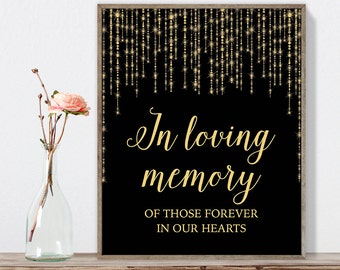 In memoriam sign | Etsy