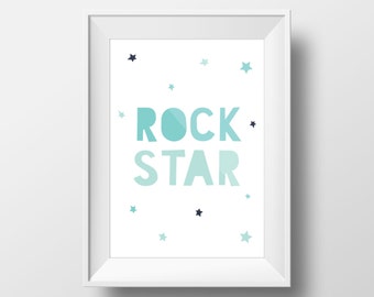 Rock star wall decal | Etsy