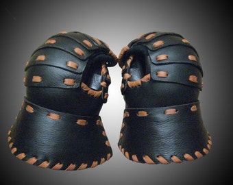 Leather gauntlets | Etsy