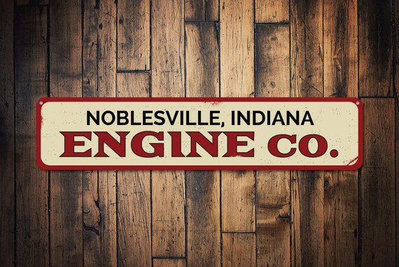 Engine Co. Sign Custom Fire Department City State Location