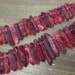 Frosted Red Quartz Crystal Spike Beads Crystal Points Raw