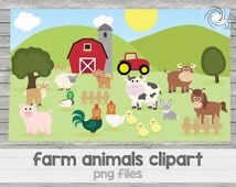 Unique farm clipart related items | Etsy