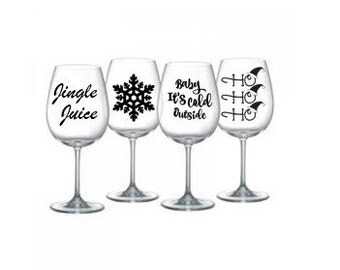 Drinking glass decal | Etsy