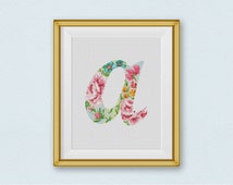 Unique cross stitch letters related items | Etsy