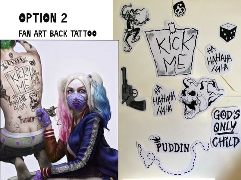 Joker Temporary Tattoos Suicide Squad by TATTOOSBYFRENZYFLARE