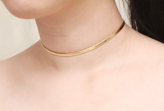 Gold String Choker Simple Choker Necklace Basic Choker