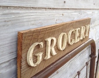 Unique grocery sign related items | Etsy