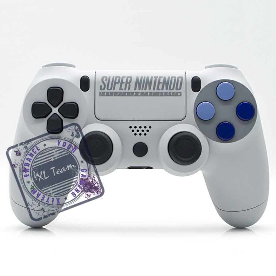 Custom SNES Super Nintendo PlayStation 4 PS4 DualShock 4