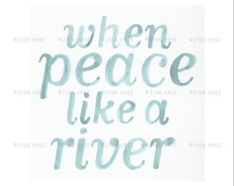 Peace like a river | Etsy