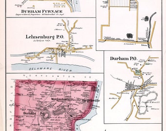 1891 Map of Wrightstown and Northhampton by GenealogicalSurveyor