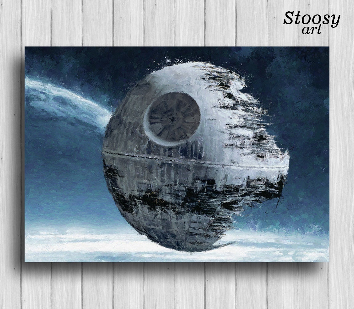star wars poster death star print star wars artwork