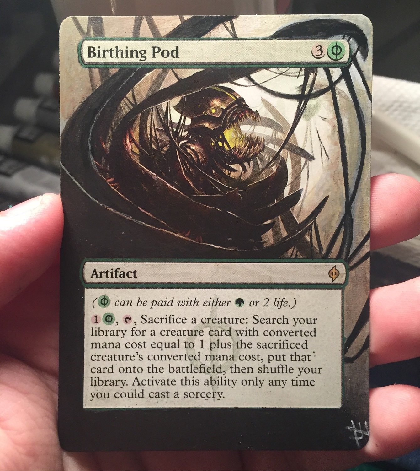 Birthing Pod MTG Alter Extended Border