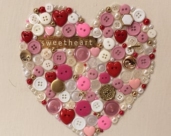 Handmade button art | Etsy