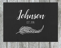 Unique last name sign related items | Etsy