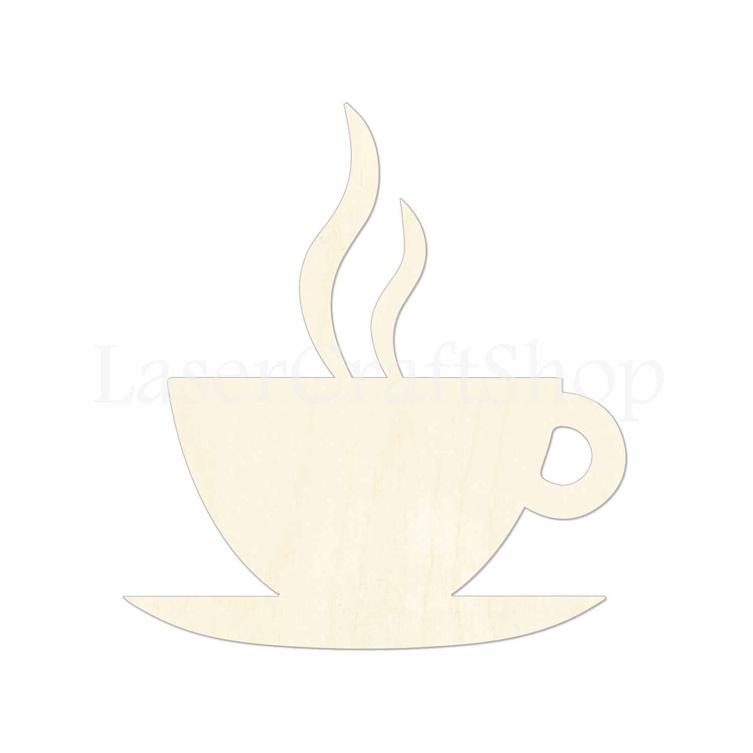 2 34 Coffee Cup Wooden Cutout Shape Silhouette