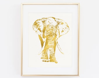 Gold safari animal | Etsy