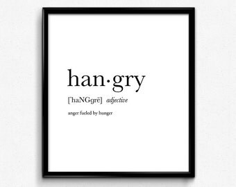 Hangry sign | Etsy