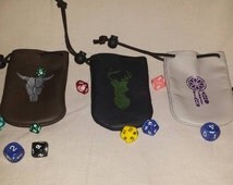 Popular items for leather dice bag on Etsy