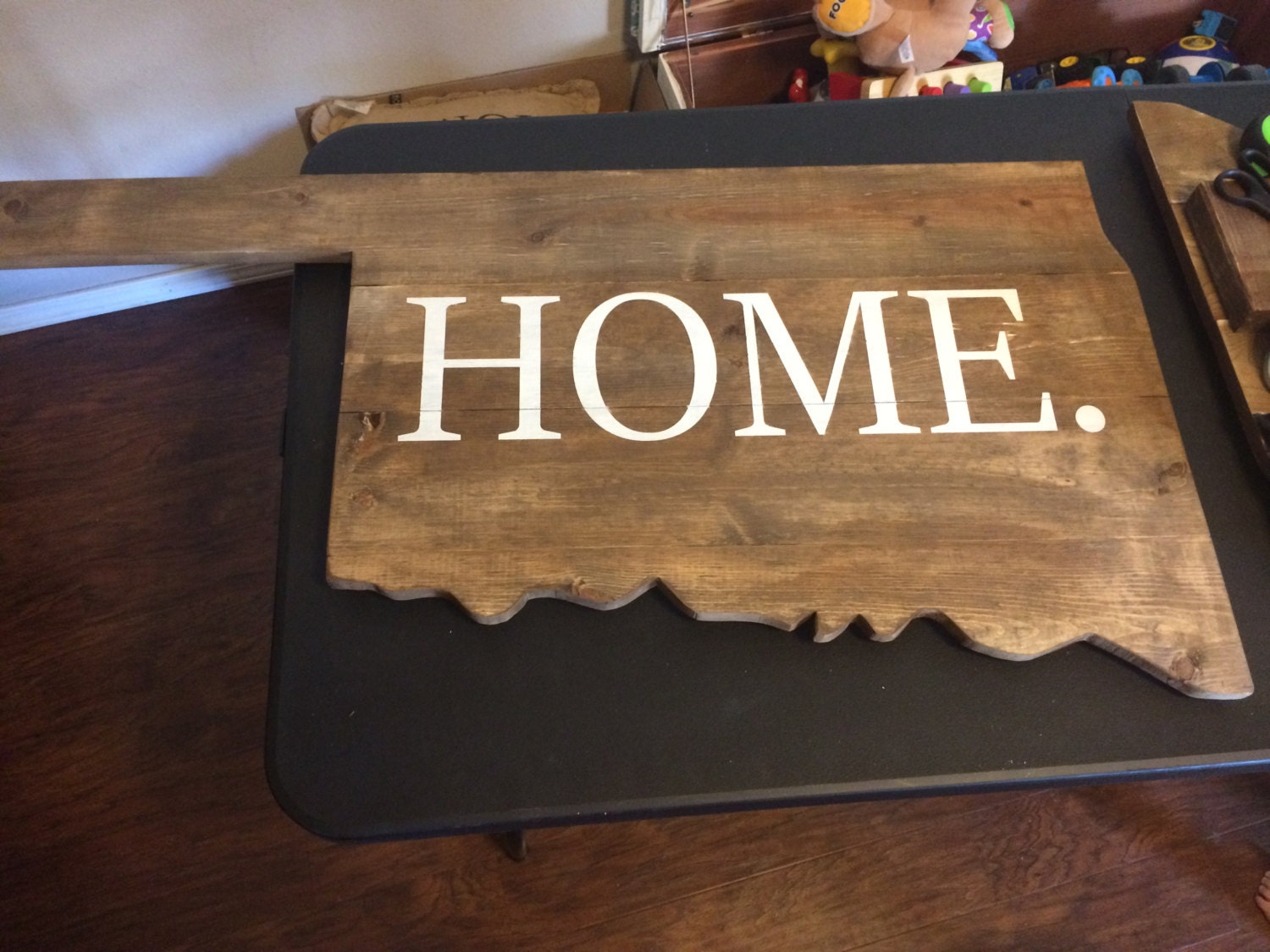 Rustic Oklahoma Home sign Vintage-wooden sign by 715Concepts