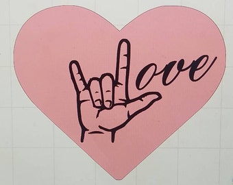 Sign language heart | Etsy