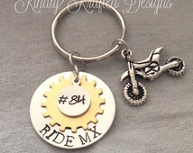 Unique dirt bike keychain related items | Etsy
