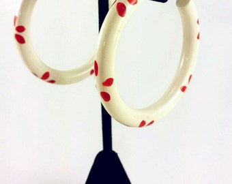 White plastic hoop | Etsy