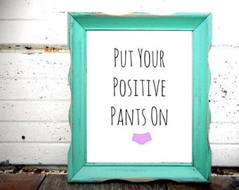 Unique positive pants related items | Etsy