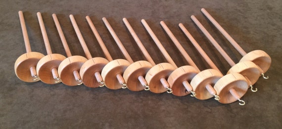 12 Twelve Fiber Artist Supply Top Whorl Drop Spindles for