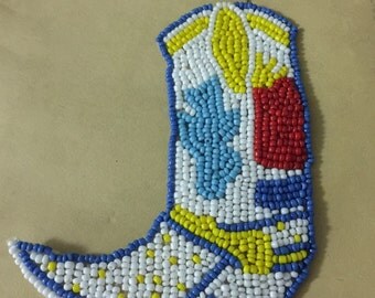 Cowboy boot bead | Etsy