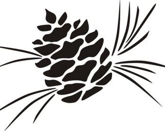 Pine cone stencil | Etsy