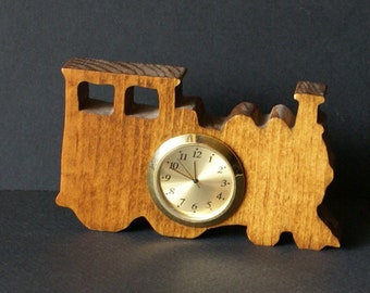 Rabbit Bunny Wood Shelf Sitter Desk Clock by woodworkfiddler