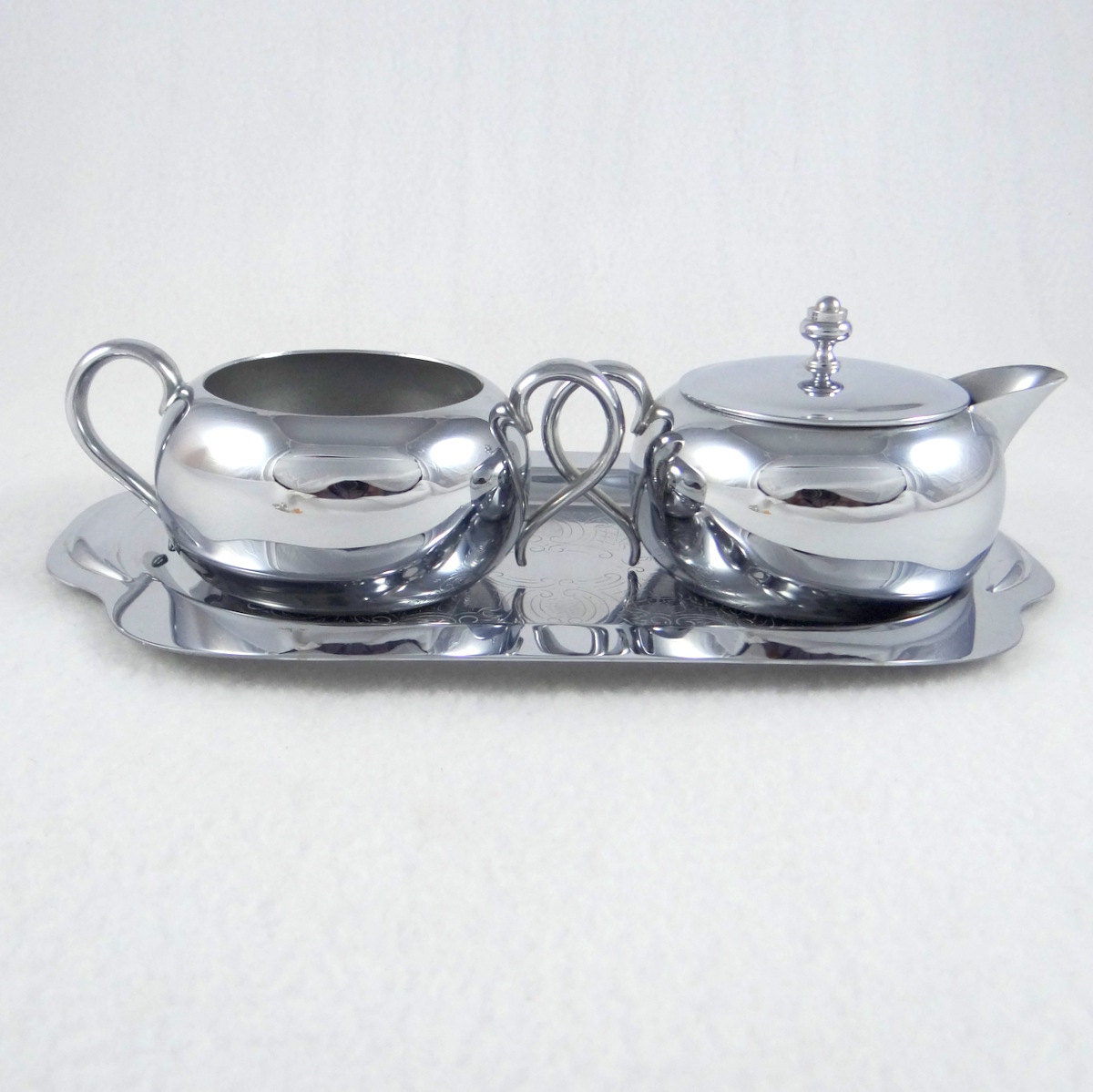 Vintage Keystoneware Silver plated Sugar and Creamer with Original Tray ...