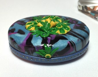 Items similar to Curio/ Treasure Box, Polymer Clay Covered Cigar Box ...