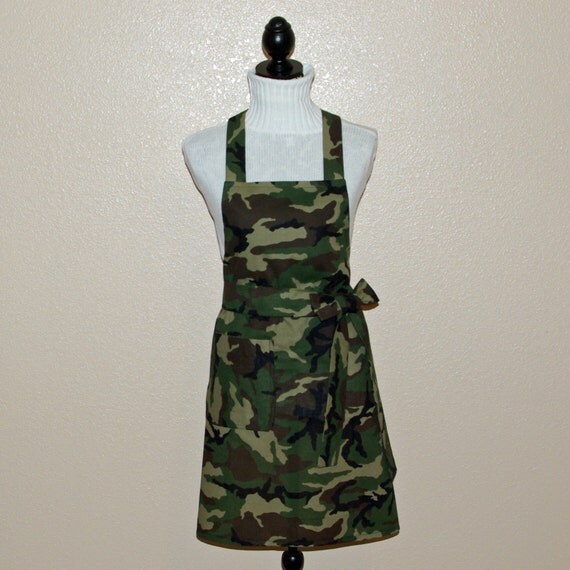 Pretty Camo Apron Camouflage Ladies Apron Custom