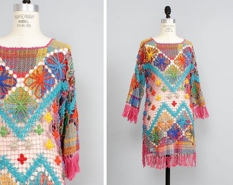 Crochet mini dress | Etsy