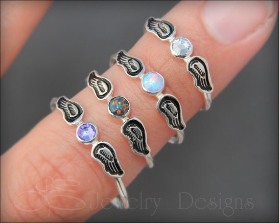ANGEL WINGS RING angel baby ring angel babies in memoriam