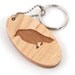 Wood Raven Keychain Crow Key Fob Gothic Accessories Wooden