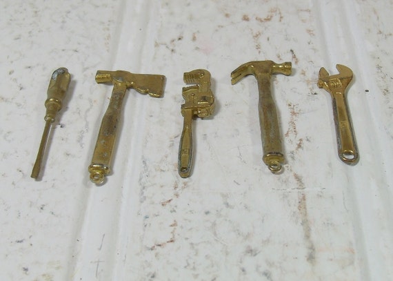 Vintage Set of 5 Intercast Miniature Tools in Protective Case