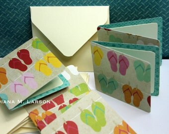 Flip flops card | Etsy