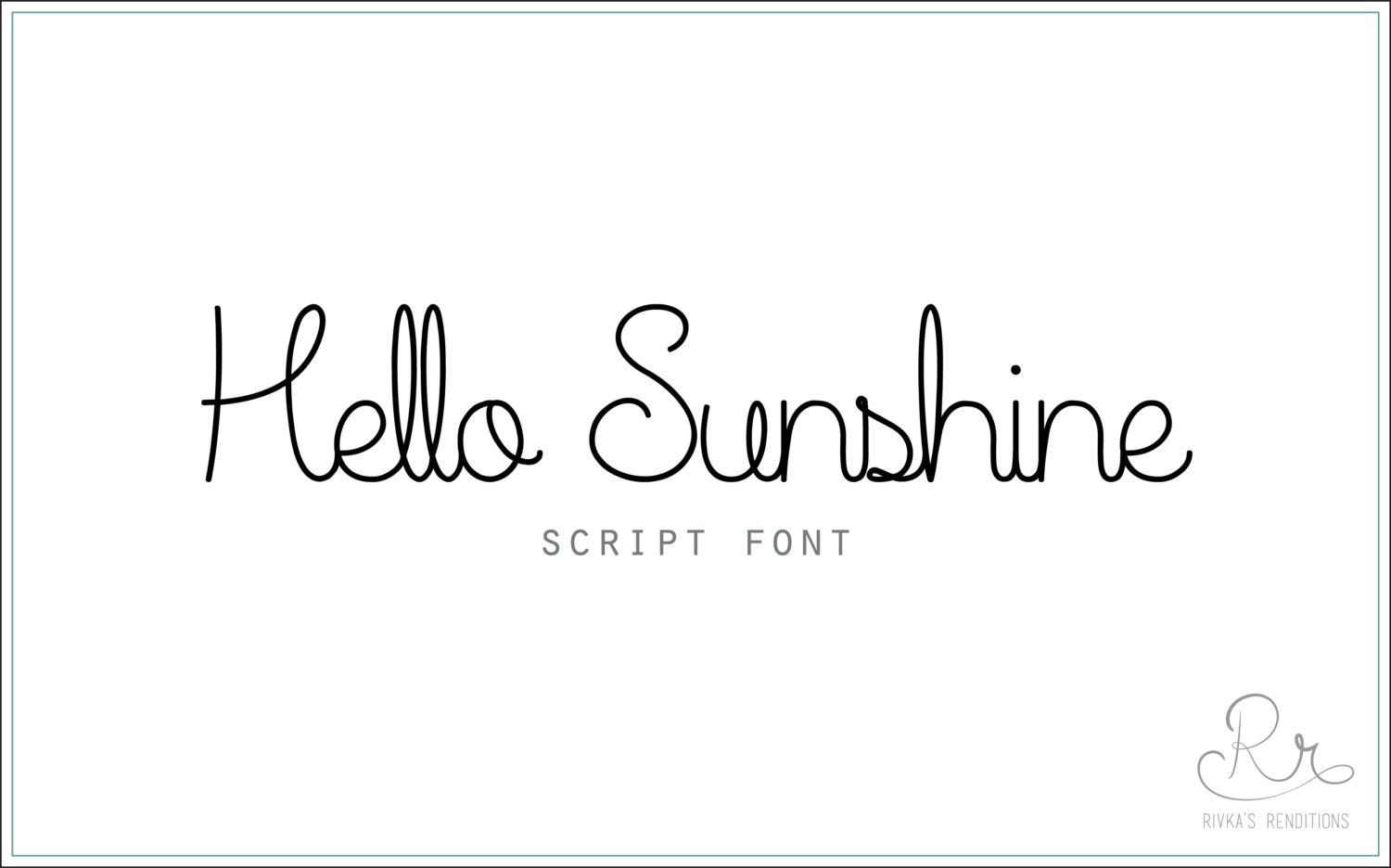 Hello Sunshine Font download // OTF / TTF Open Type Fonts