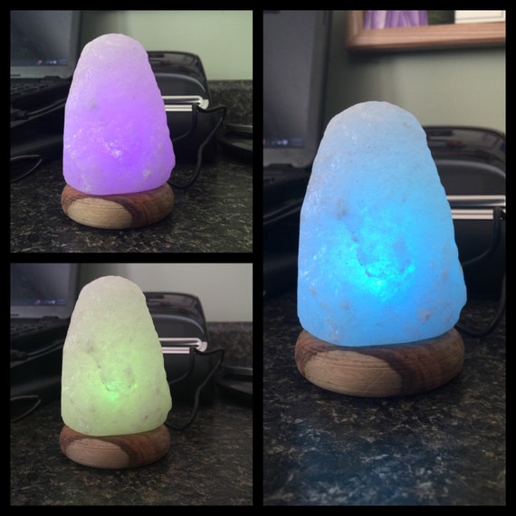 Mini Himalayan Sea Salt Lamp Salt crystal lamp by thisthatandthese