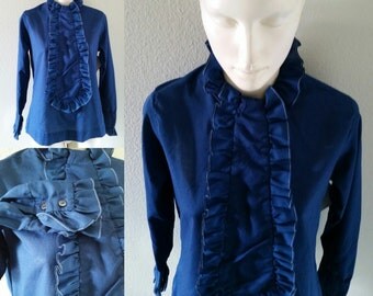 Ruffled tuxedo shirt | Etsy