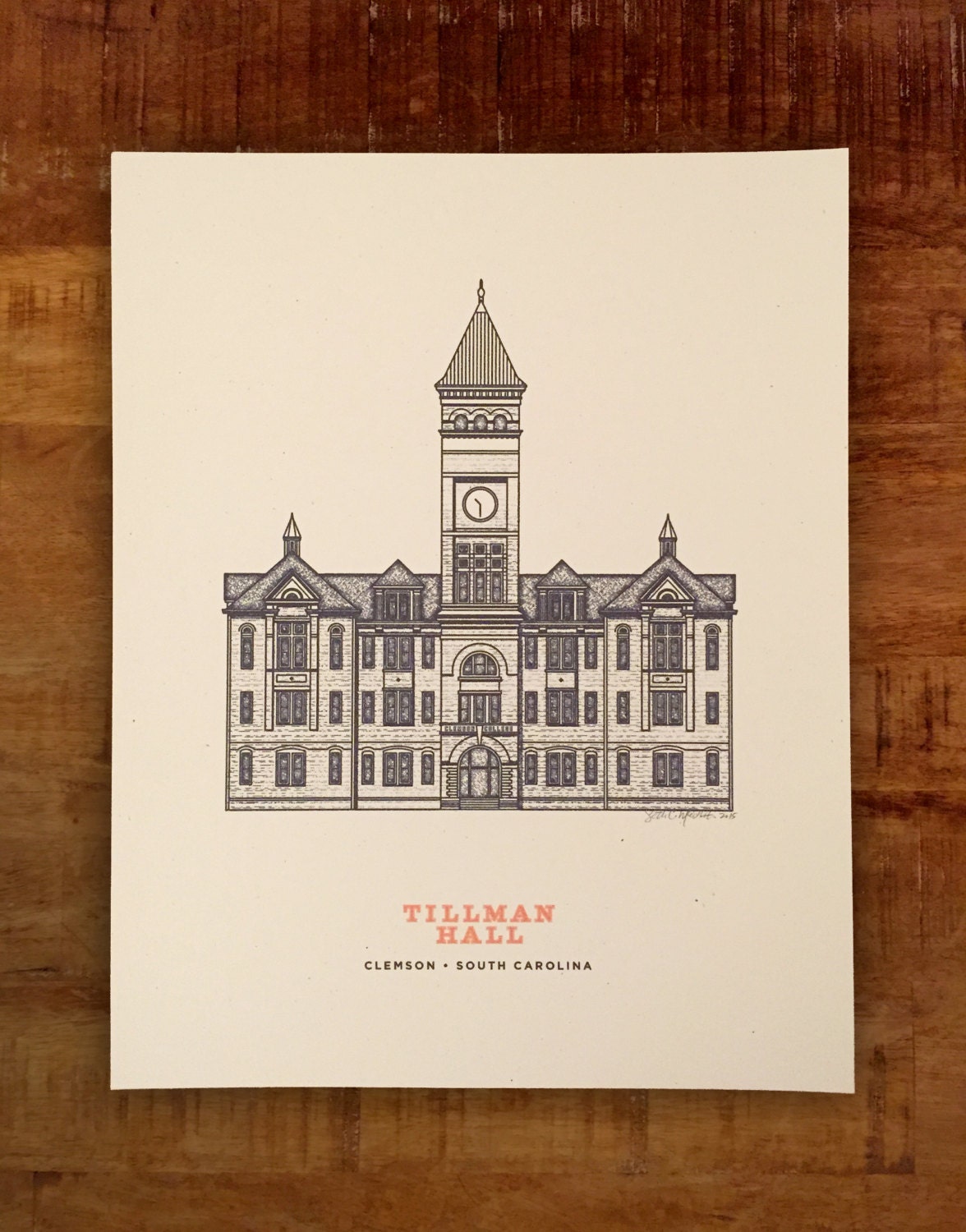 Tillman Hall Clemson University Print Multiple by sethmcwhorter