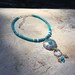Outlaw Turquoise Anklet Silver Turquoise Anklet Boho Anklet