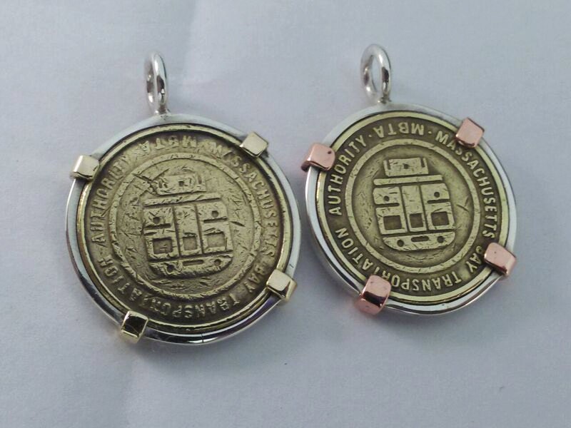 Coin bezel Personalized coin bezels in Silver Copper by IjazDesign
